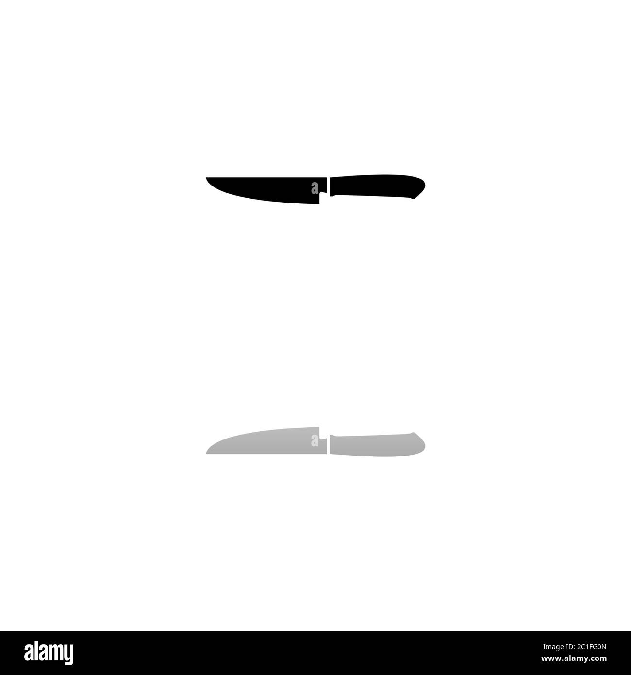 Knife. Black symbol on white background. Simple illustration. Flat ...