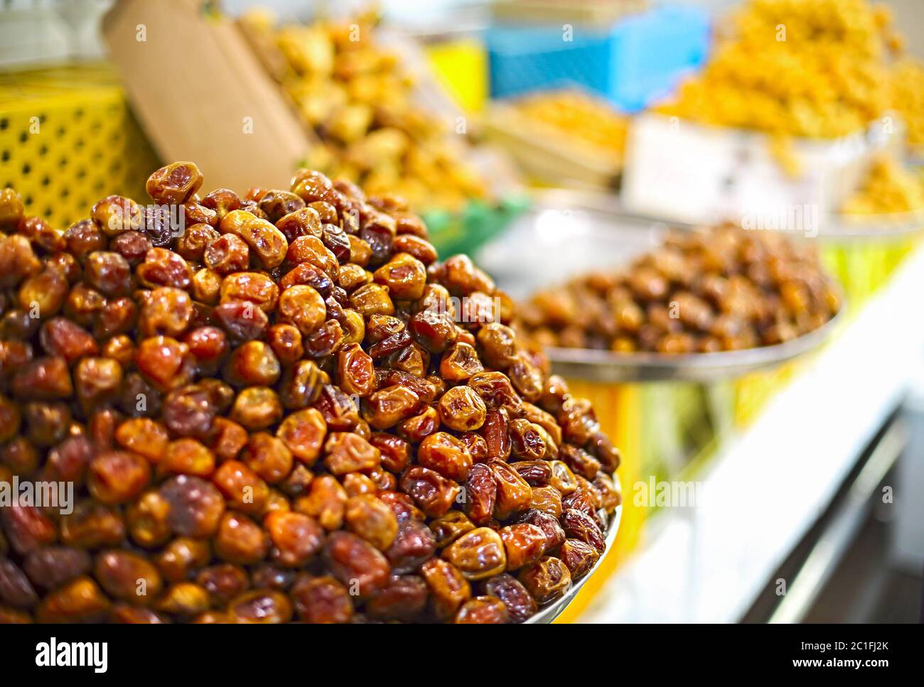 Dates on open air arabian market Stock Photo - Alamy