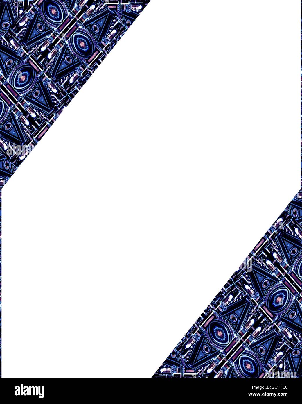 White Frame with Diagonal Borders Stock Photo - Alamy