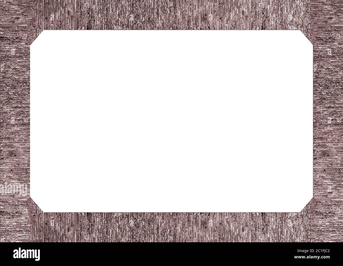 Blank Landscape Portrait Frame with Brickwall Borders Stock Photo - Alamy