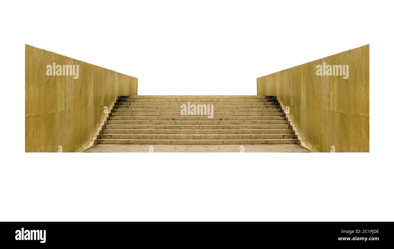 Perspective View Stairs Isolated Photo Stock Photo - Alamy