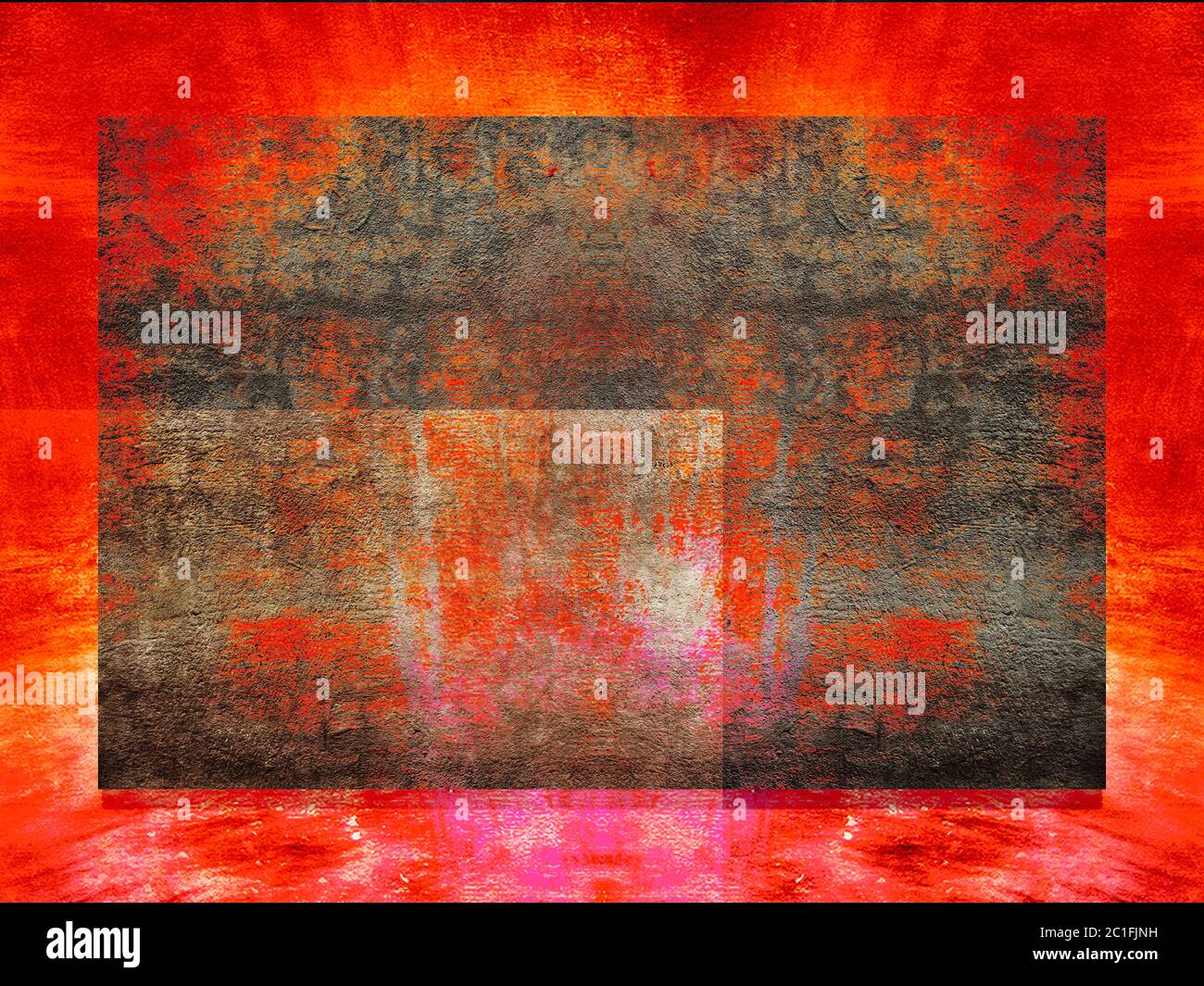 CONTEMPORARY ABSTRACT ART: Red Zone One Stock Photo - Alamy