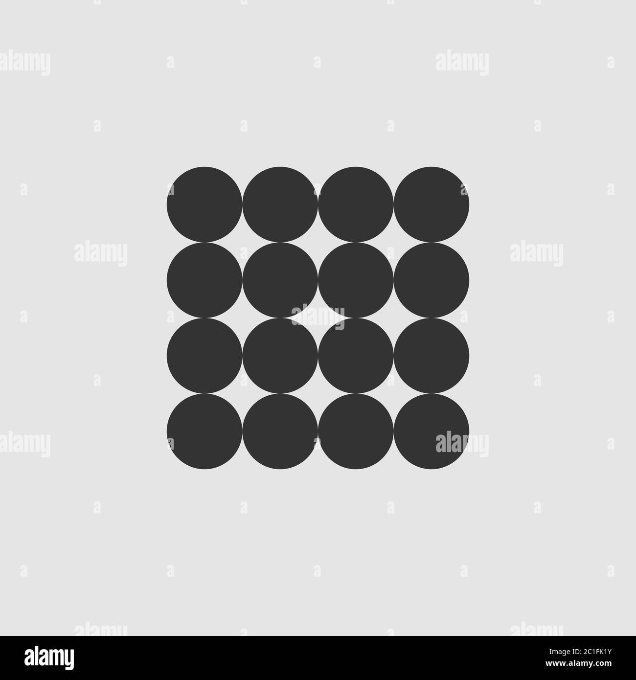 Magnetic balls icon flat. Black pictogram on grey background. Vector illustration symbol Stock ...