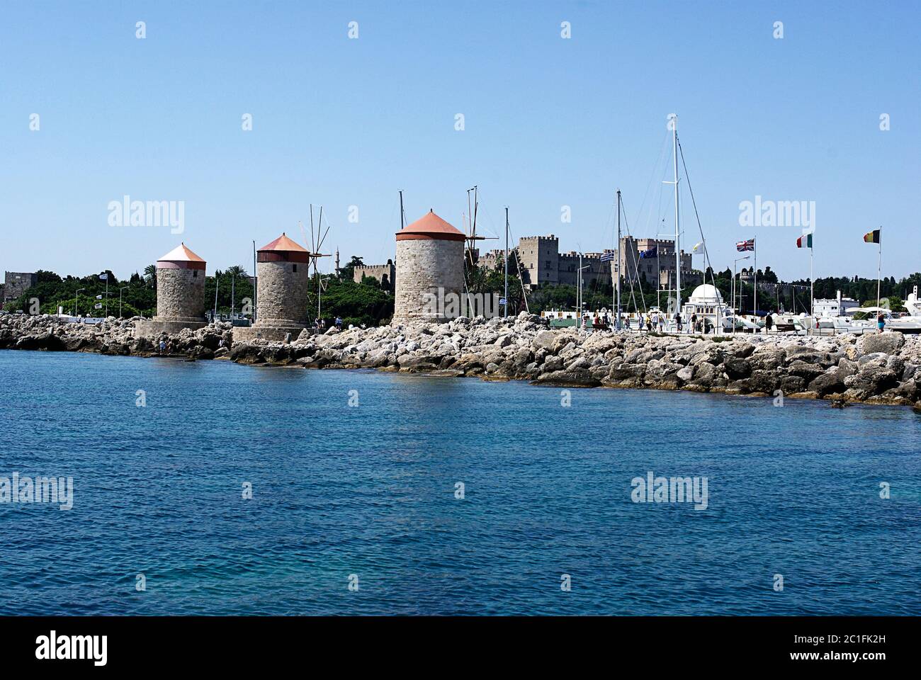 Rhodes windmill hi-res stock photography and images - Alamy