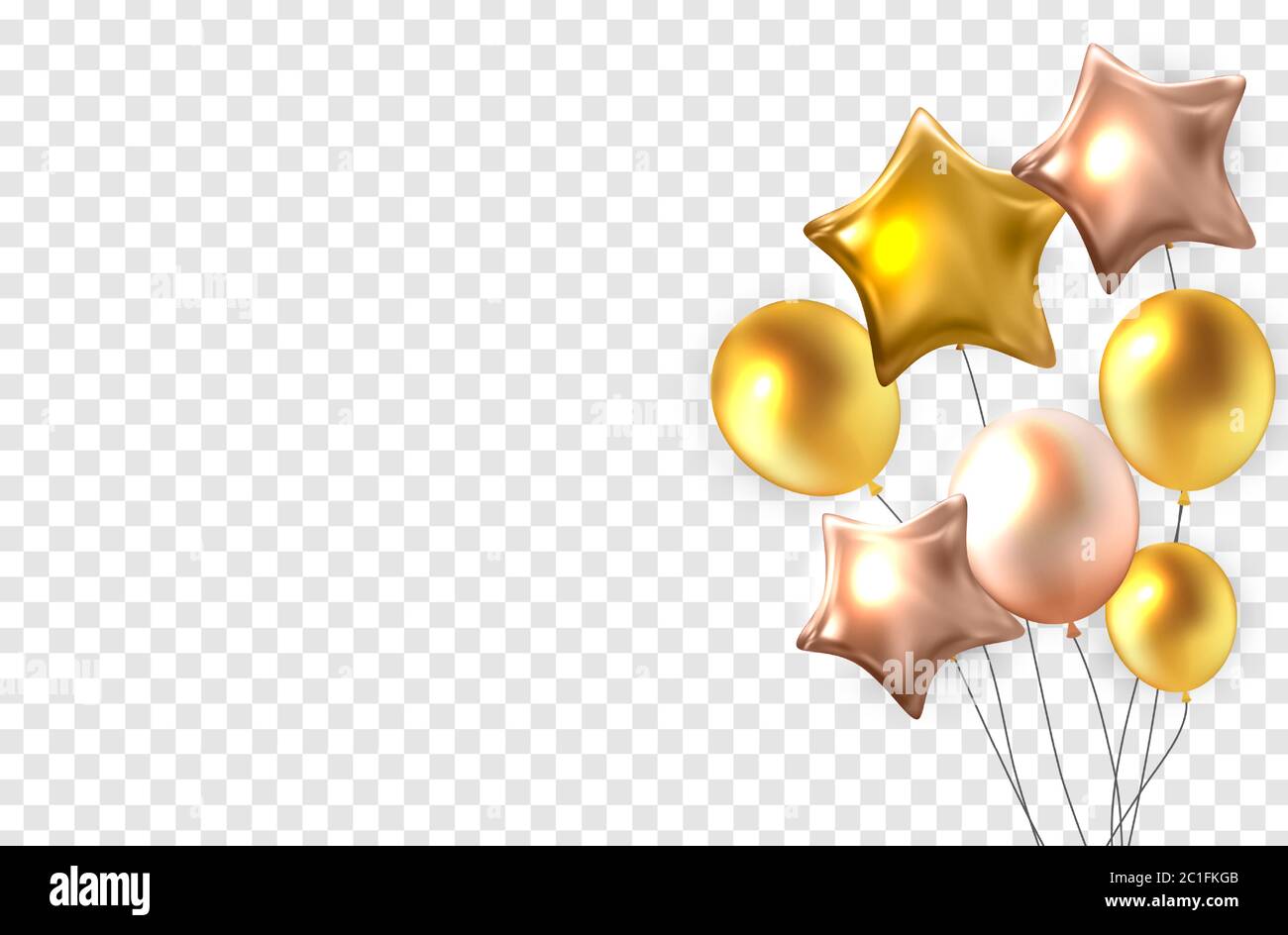Color Glossy Balloons on Transparent Background Vector Illustration ...