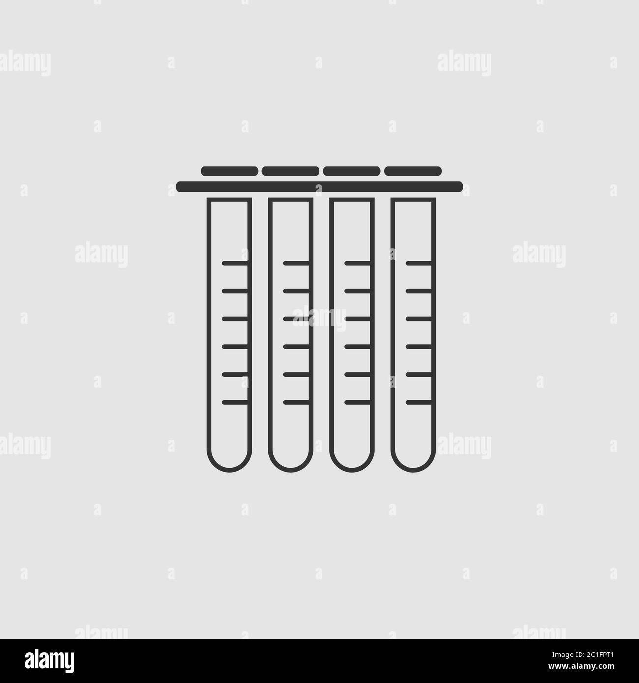 Tubes icon flat. Black pictogram on grey background. Vector ...