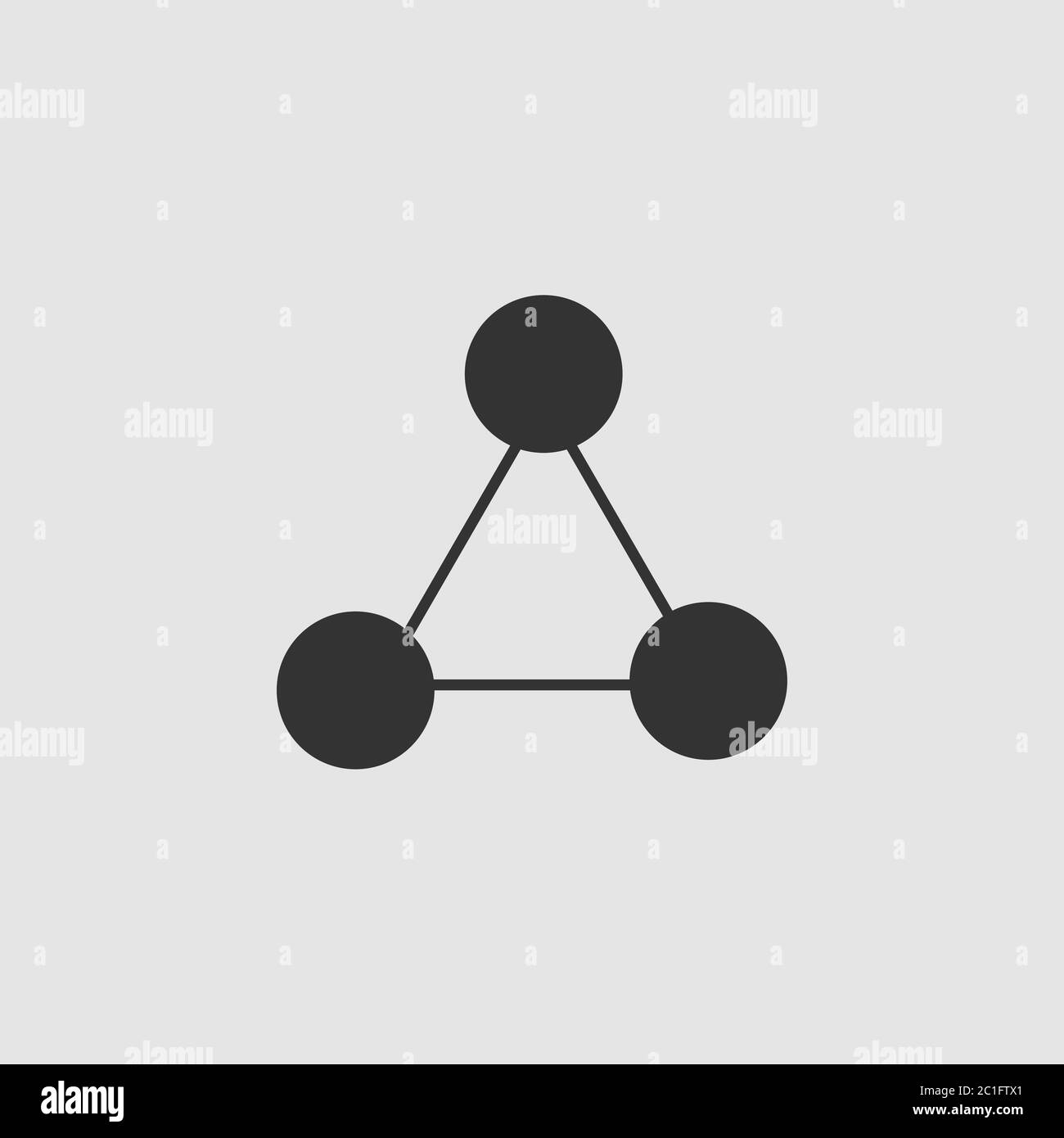 Molecule icon flat. Black pictogram on grey background. Vector illustration symbol Stock Vector ...