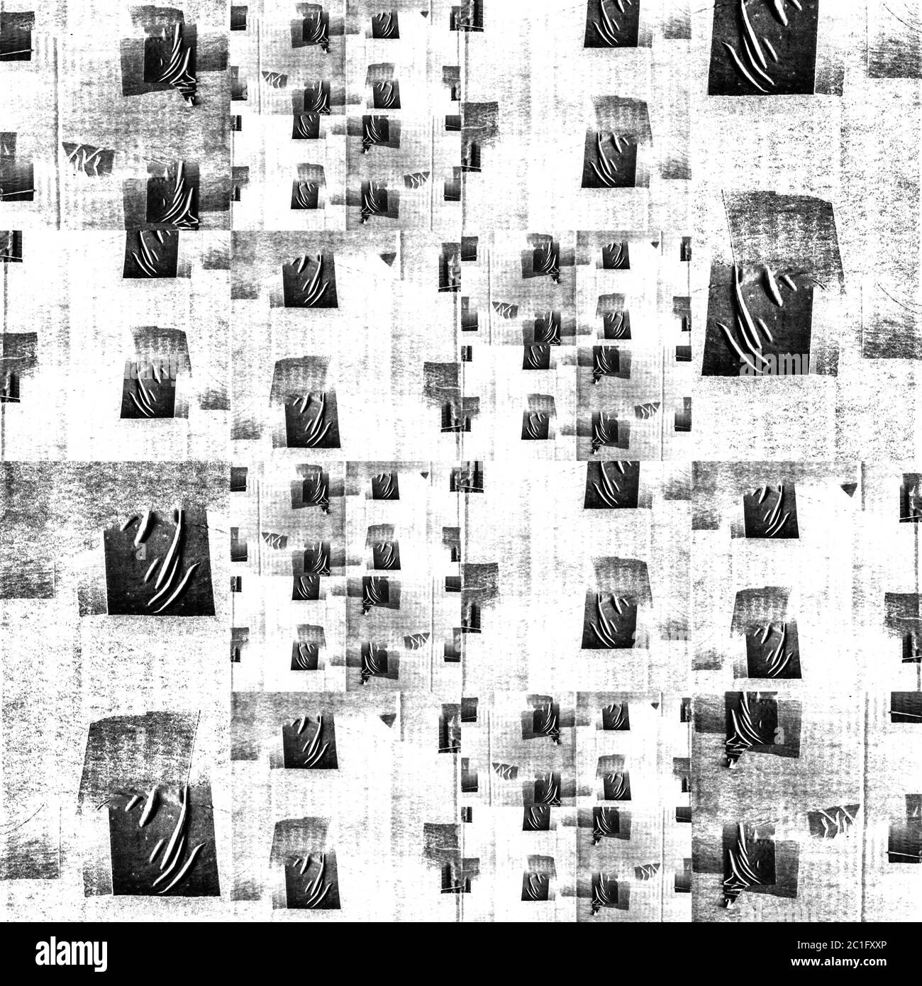 Black and White Patchwork Grunge Stock Photo - Alamy