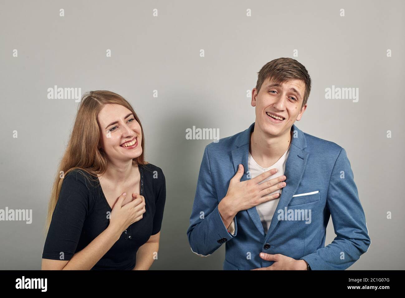 Woman hand man chest hi-res stock photography and images - Alamy