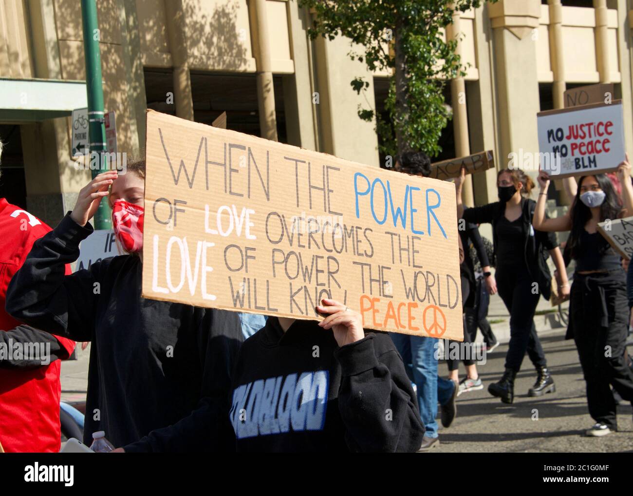 Alameda, CA - June 5, 2020: Protestors participating in the George ...