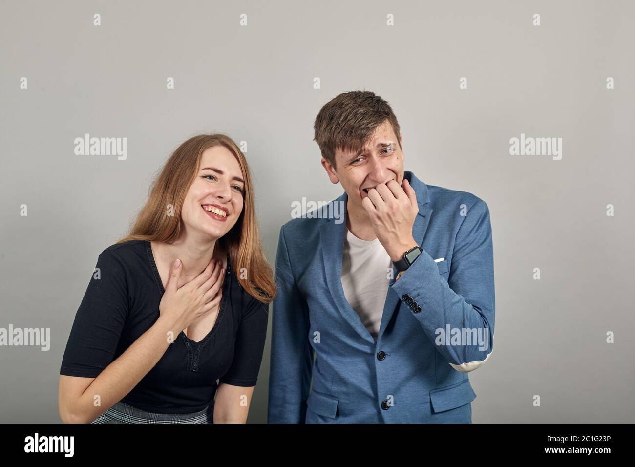 Man biting knuckle hi-res stock photography and images - Alamy