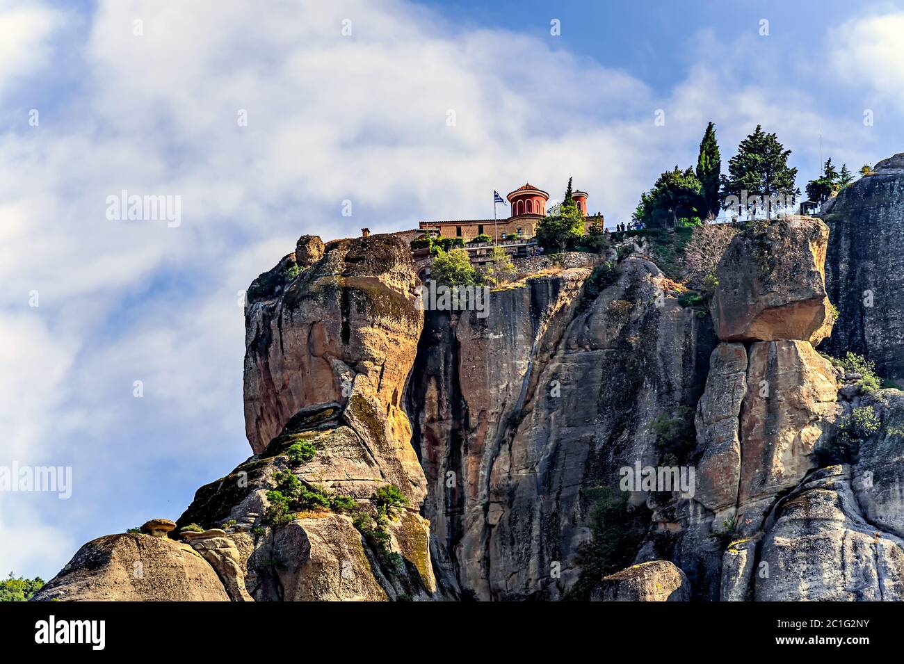 The Holy Monastery of St. Stephen, Meteora Greece. It has small church ...