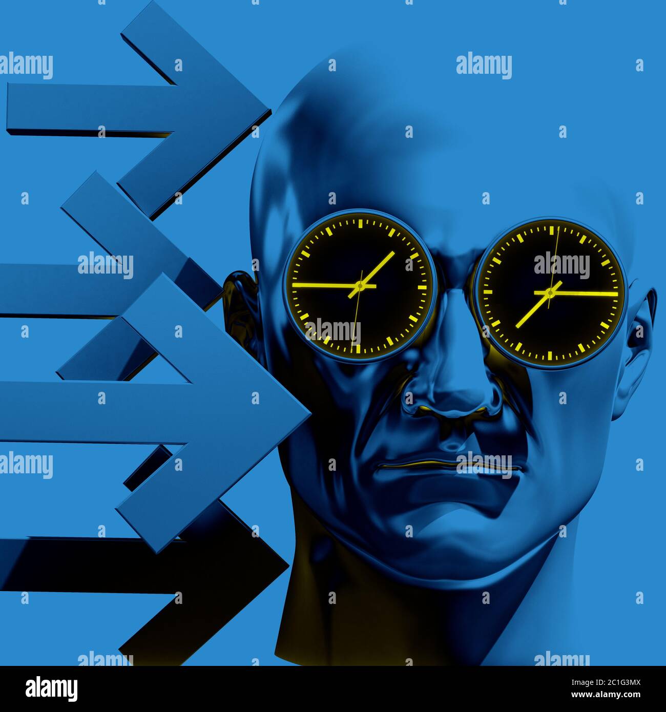 Time Concept 3D Illustration Stock Photo - Alamy