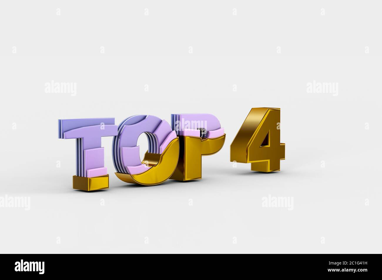Top four on white background (done in 3d Stock Photo - Alamy