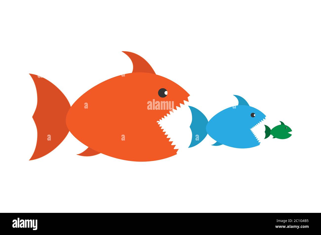 Big fish mouth small fish Stock Vector Images - Alamy