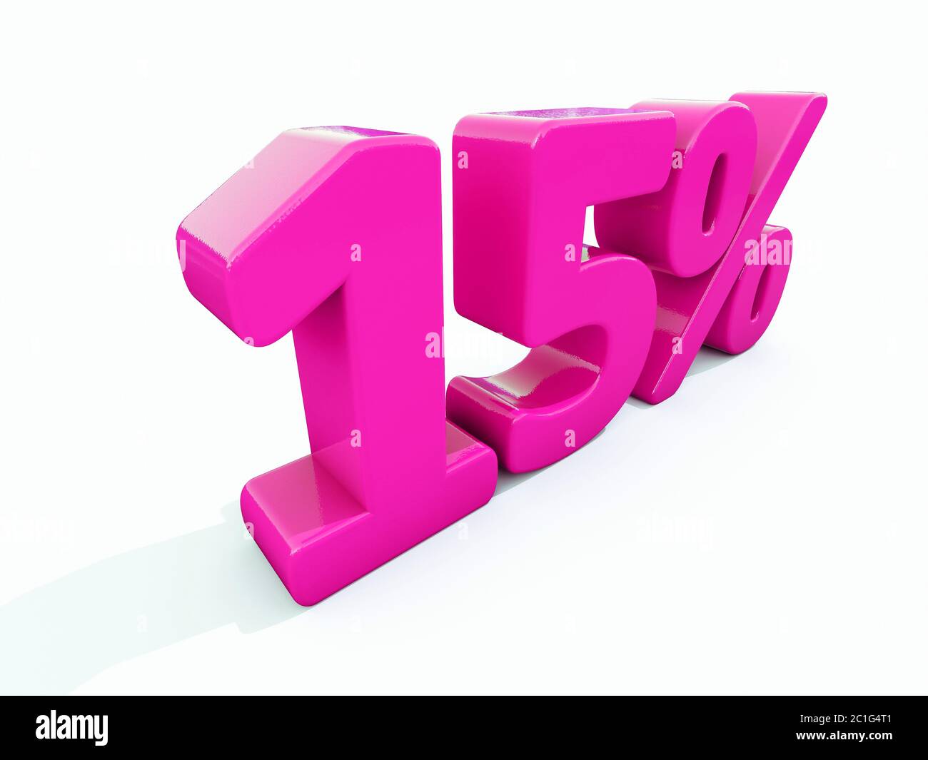 15 Percent Pink Sign Stock Photo - Alamy