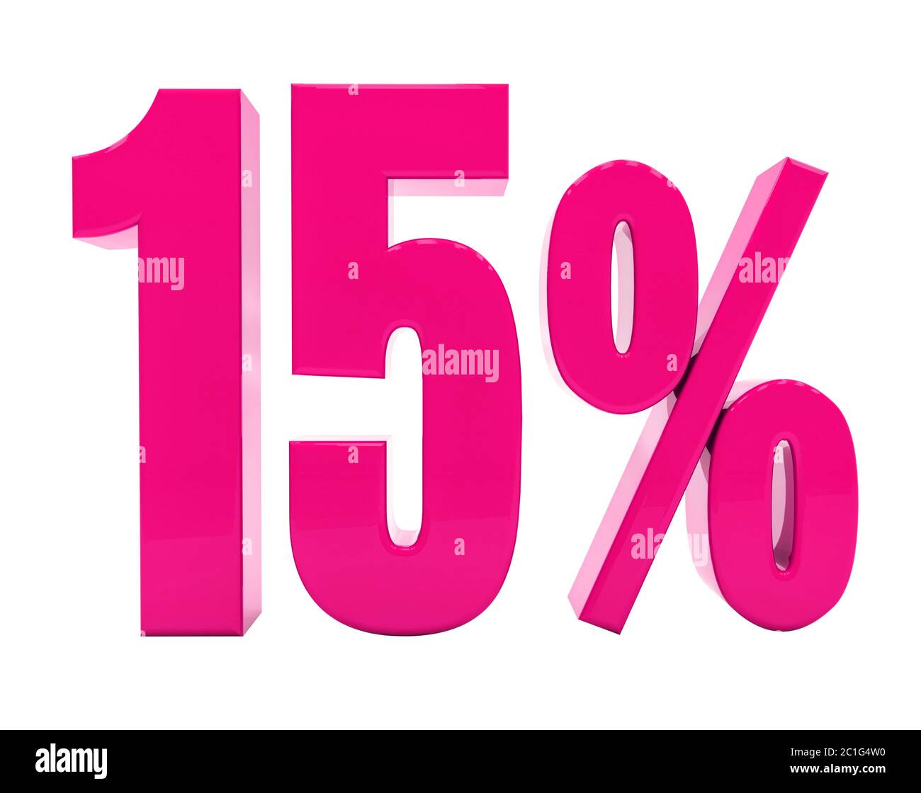 15 Percent Pink Sign Stock Photo - Alamy