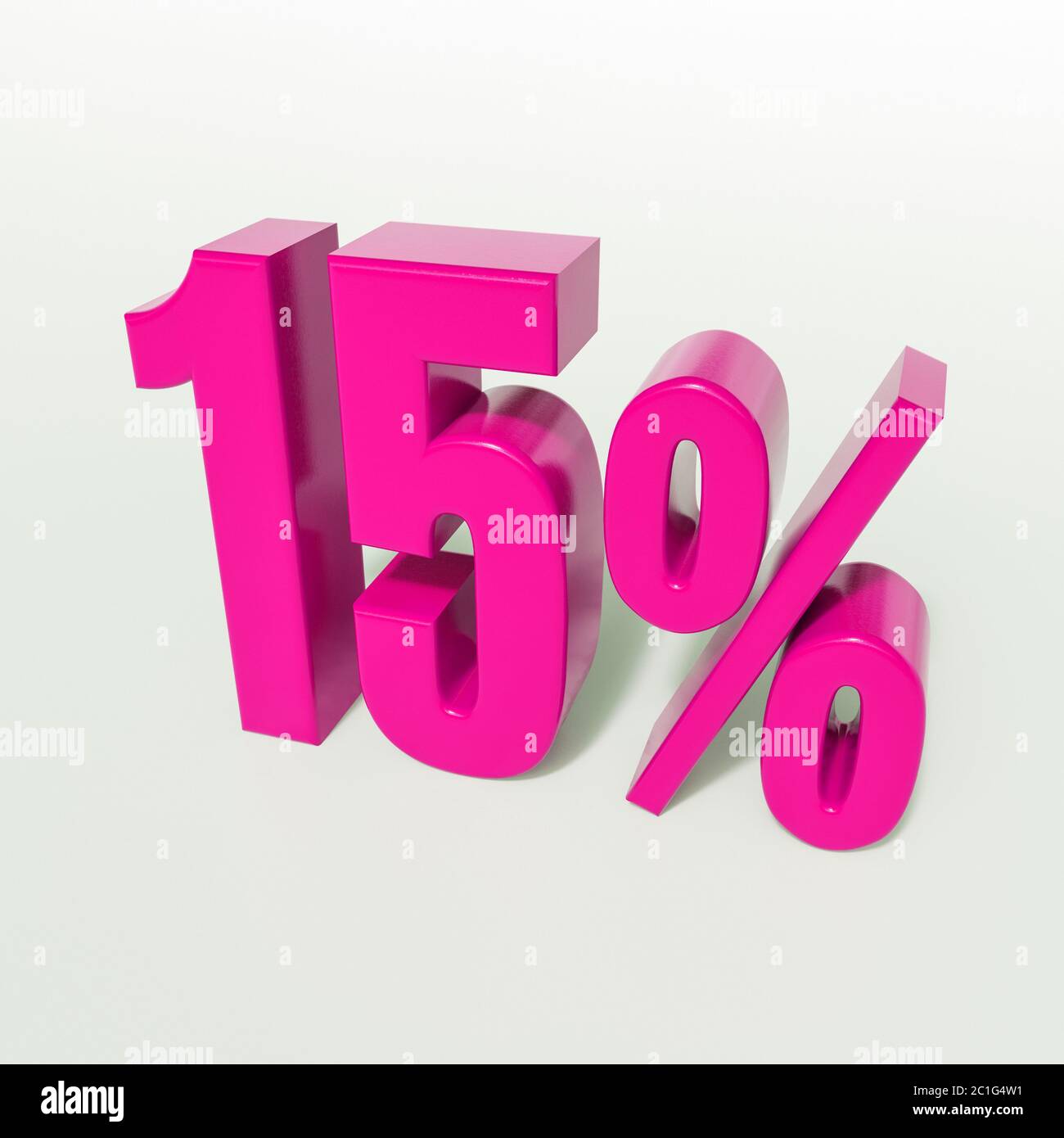 15 Percent Pink Sign Stock Photo - Alamy