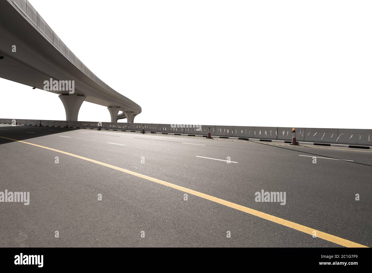 asphalt road with white background Stock Photo - Alamy