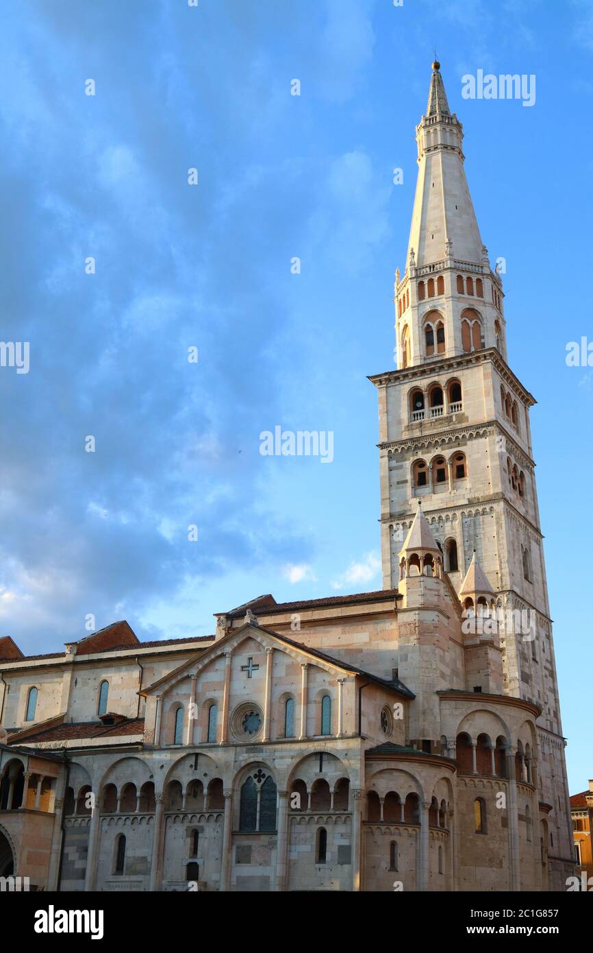 Modena, Italy, Ghirlandina tower, Unesco monument, Piazza Grande, tower ...