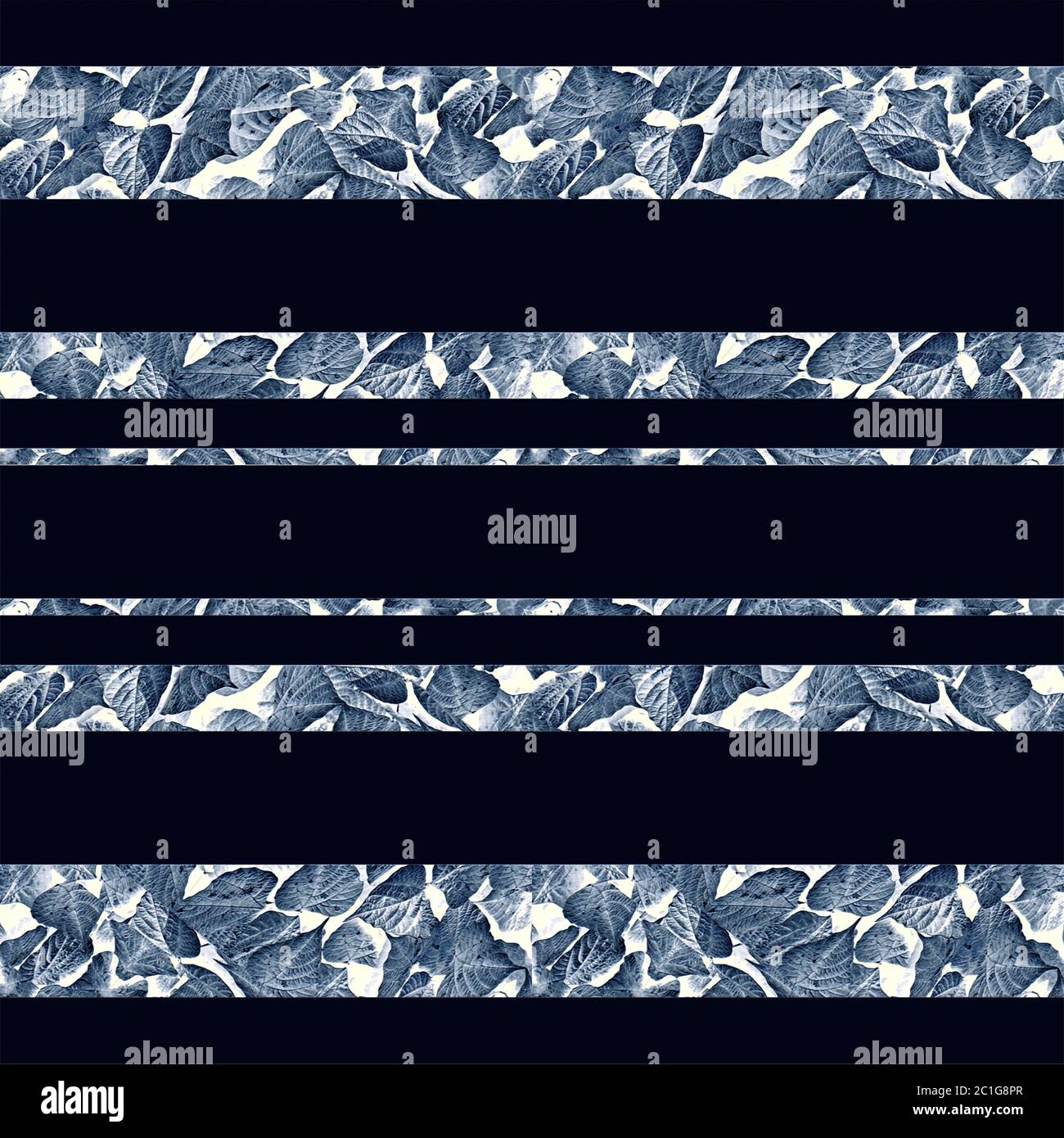 Indigo Floral Stripes Stock Photo - Alamy