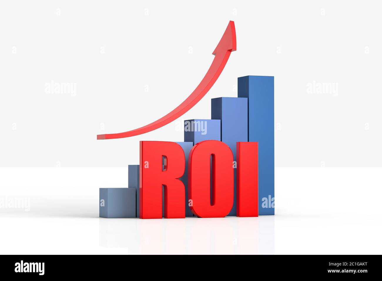 chart and arrow with ROI,business concept Stock Photo - Alamy