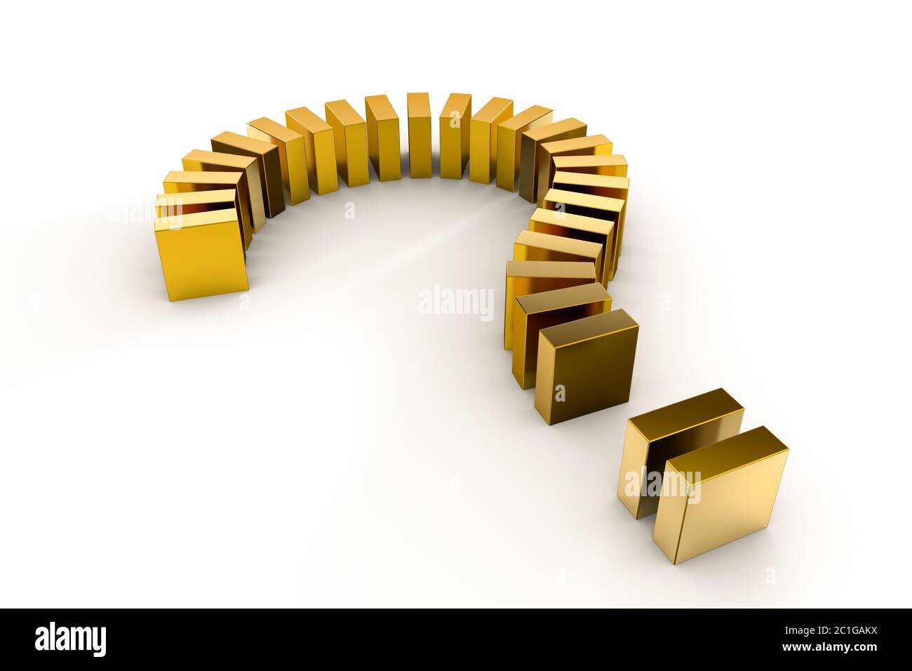 question mark with domino lay on ground Stock Photo - Alamy