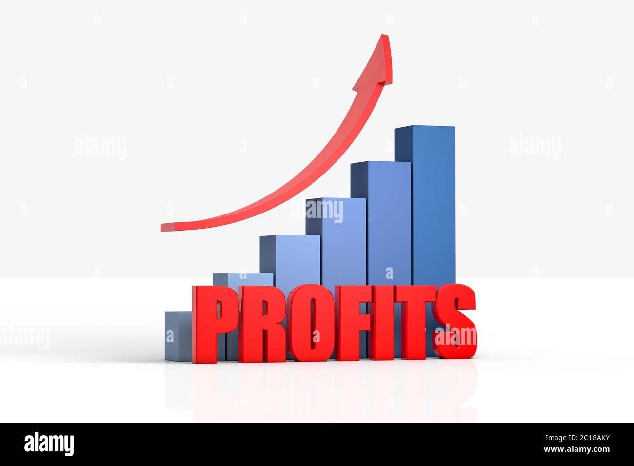 chart and arrow with profits,business concept Stock Photo - Alamy