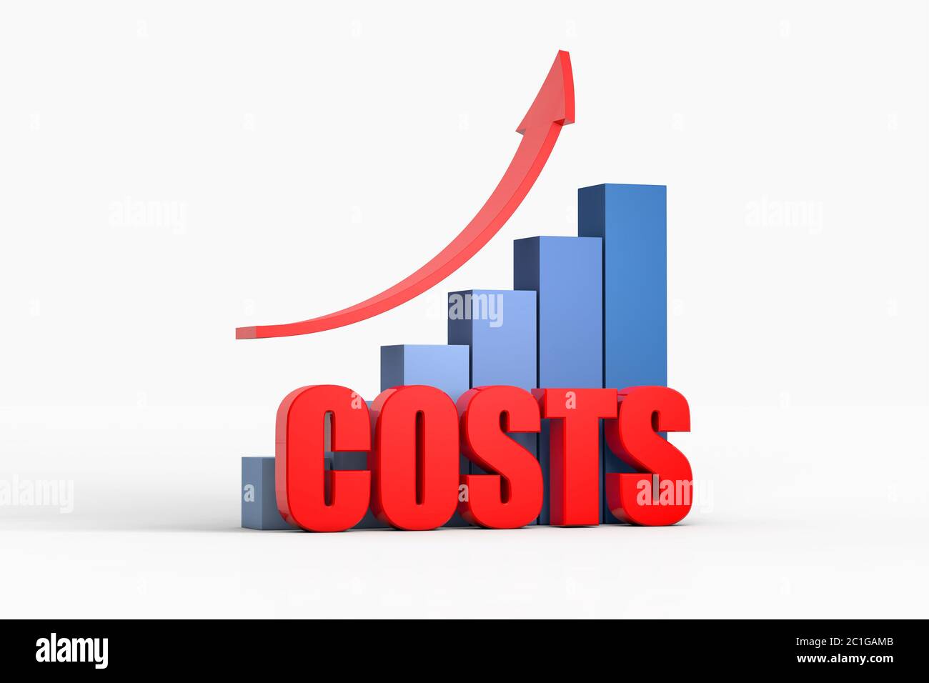 chart and arrow with costs,business concept Stock Photo - Alamy