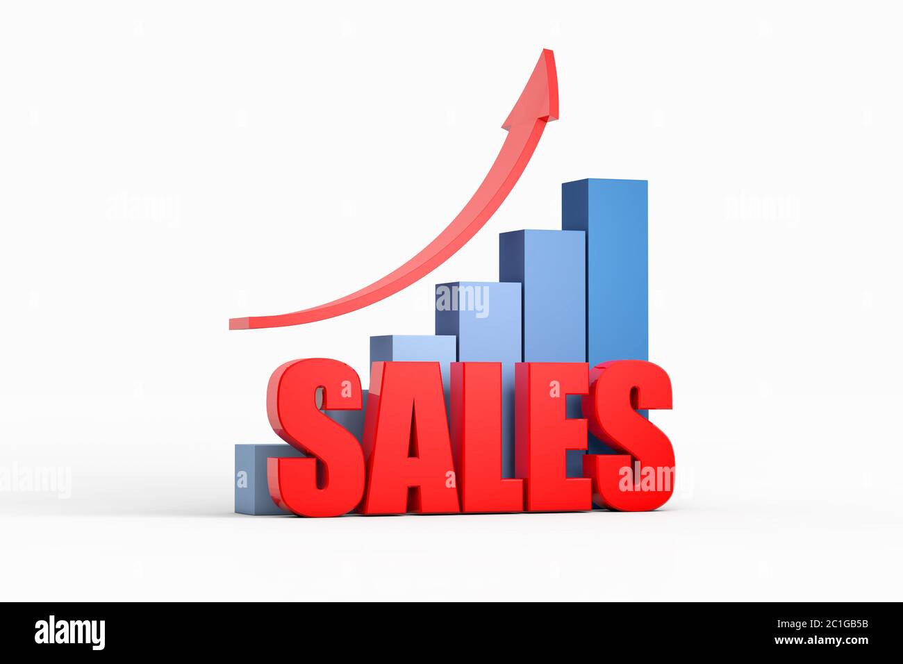 chart and arrow with sales ,business concept Stock Photo - Alamy