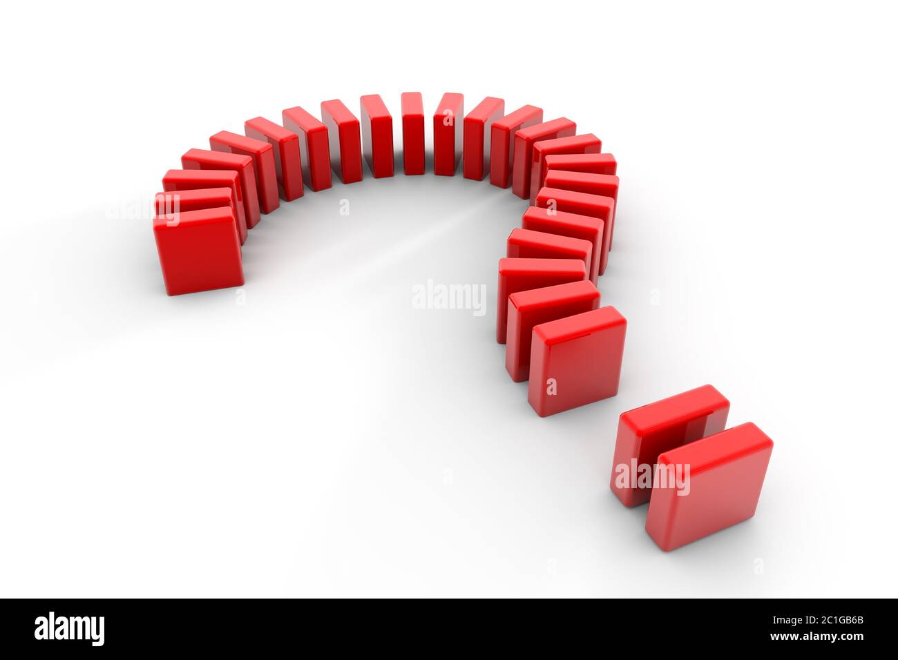 question mark with domino lay on ground Stock Photo - Alamy