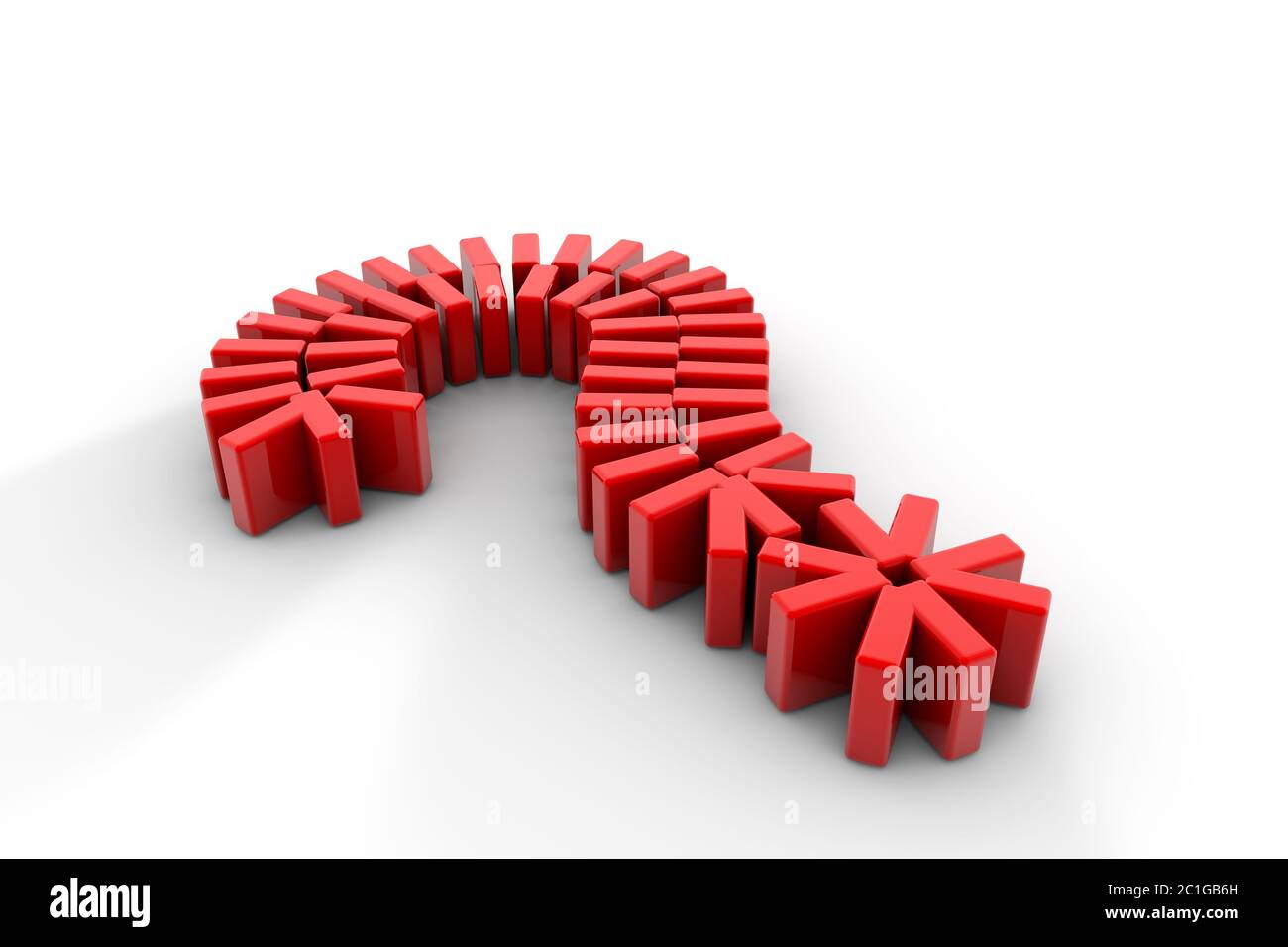 question mark with domino lay on ground Stock Photo - Alamy