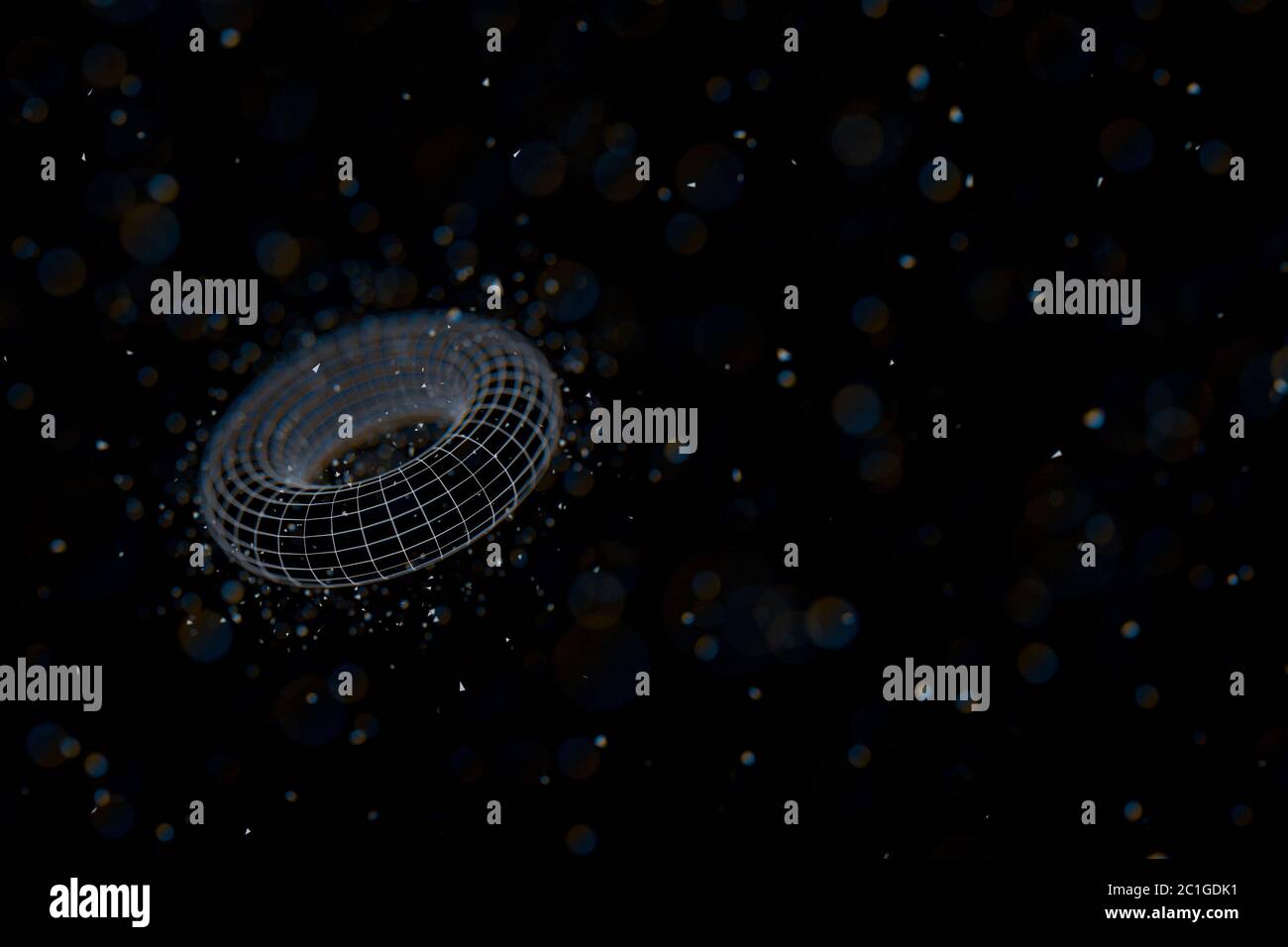 Wire frame annulus. Connected dots and lines. connection structure ...