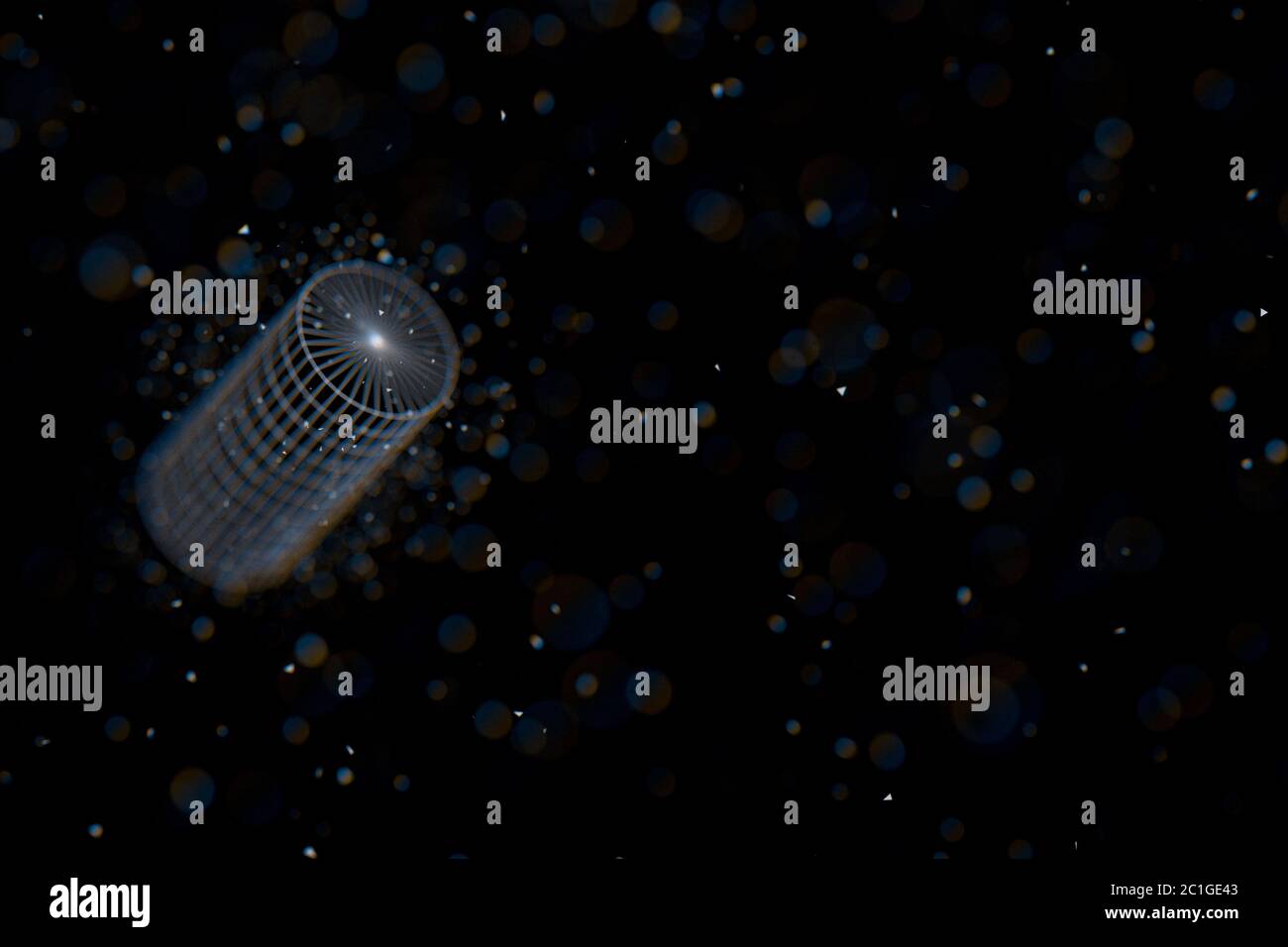 Wire frame cylinder. Connected dots and lines. connection structure. 3d ...