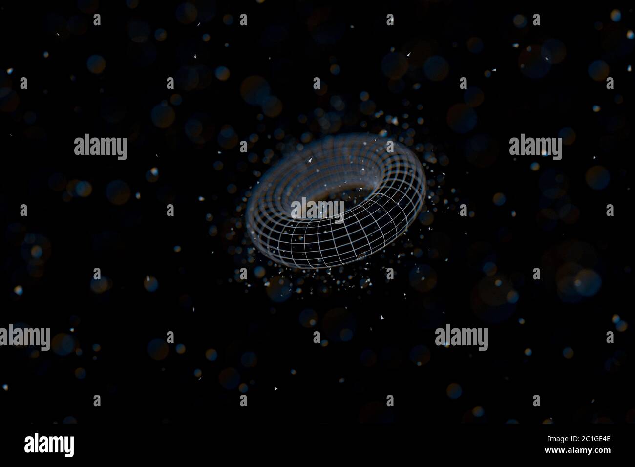 Wire frame annulus. Connected dots and lines. connection structure ...