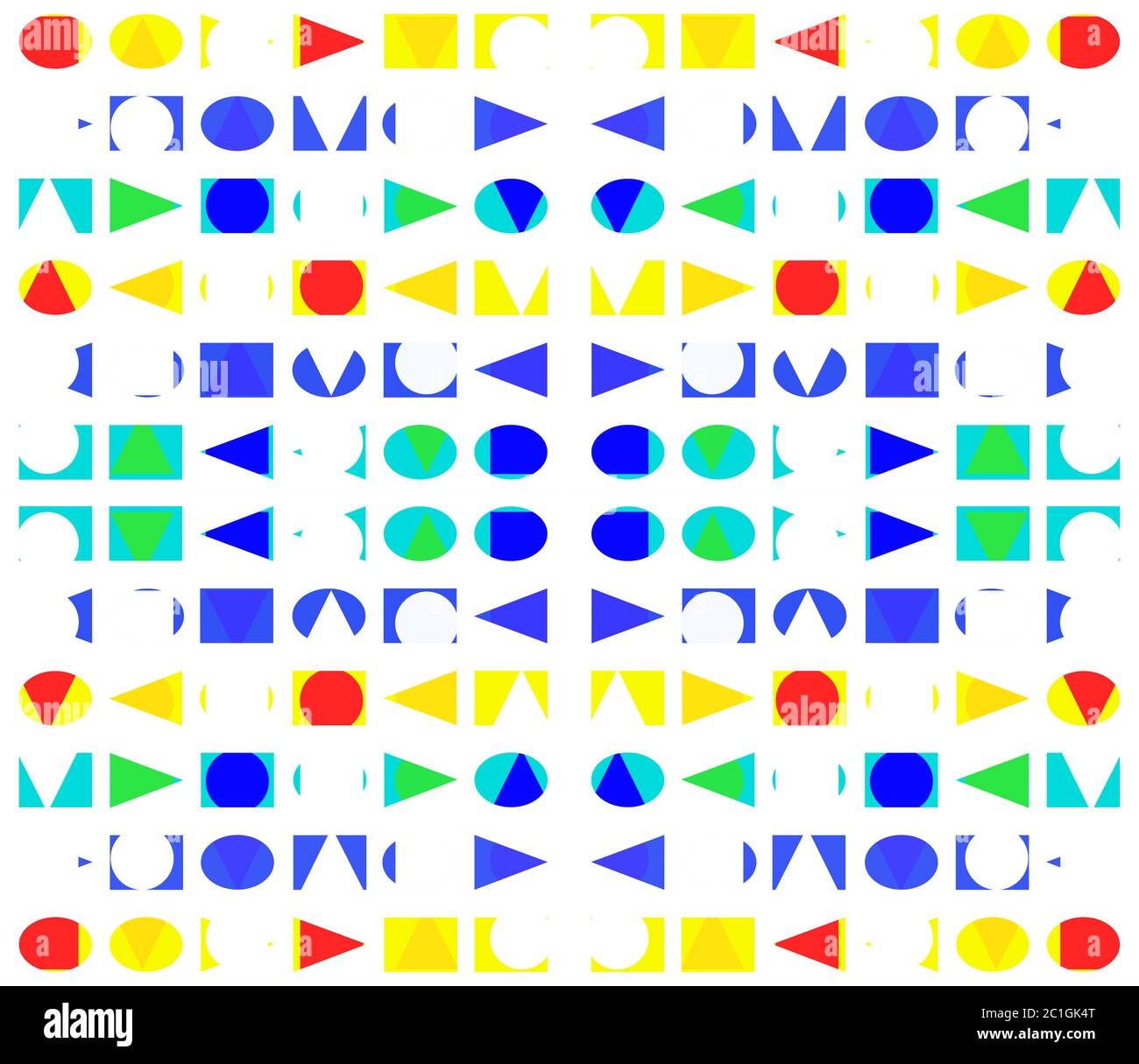 Geometric Simple Shapes Seamless Pattern Stock Photo - Alamy