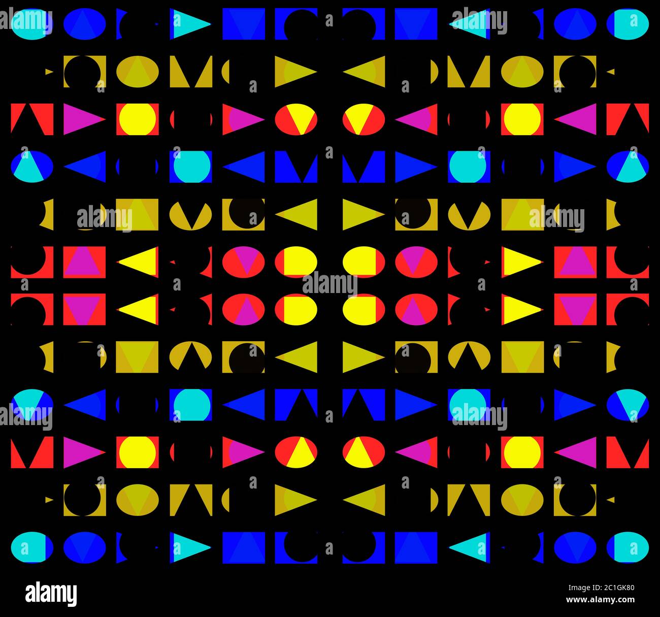 Geometric Simple Shapes Seamless Pattern Stock Photo - Alamy