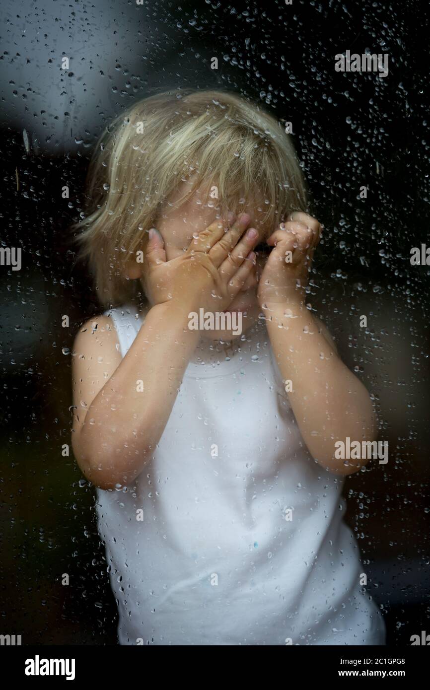 Sad Boy And Girl In Rain