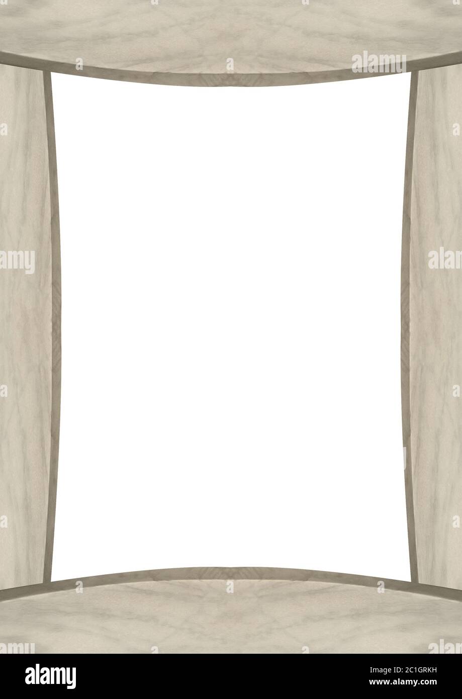 White Frame with Decorated Borders Stock Photo - Alamy