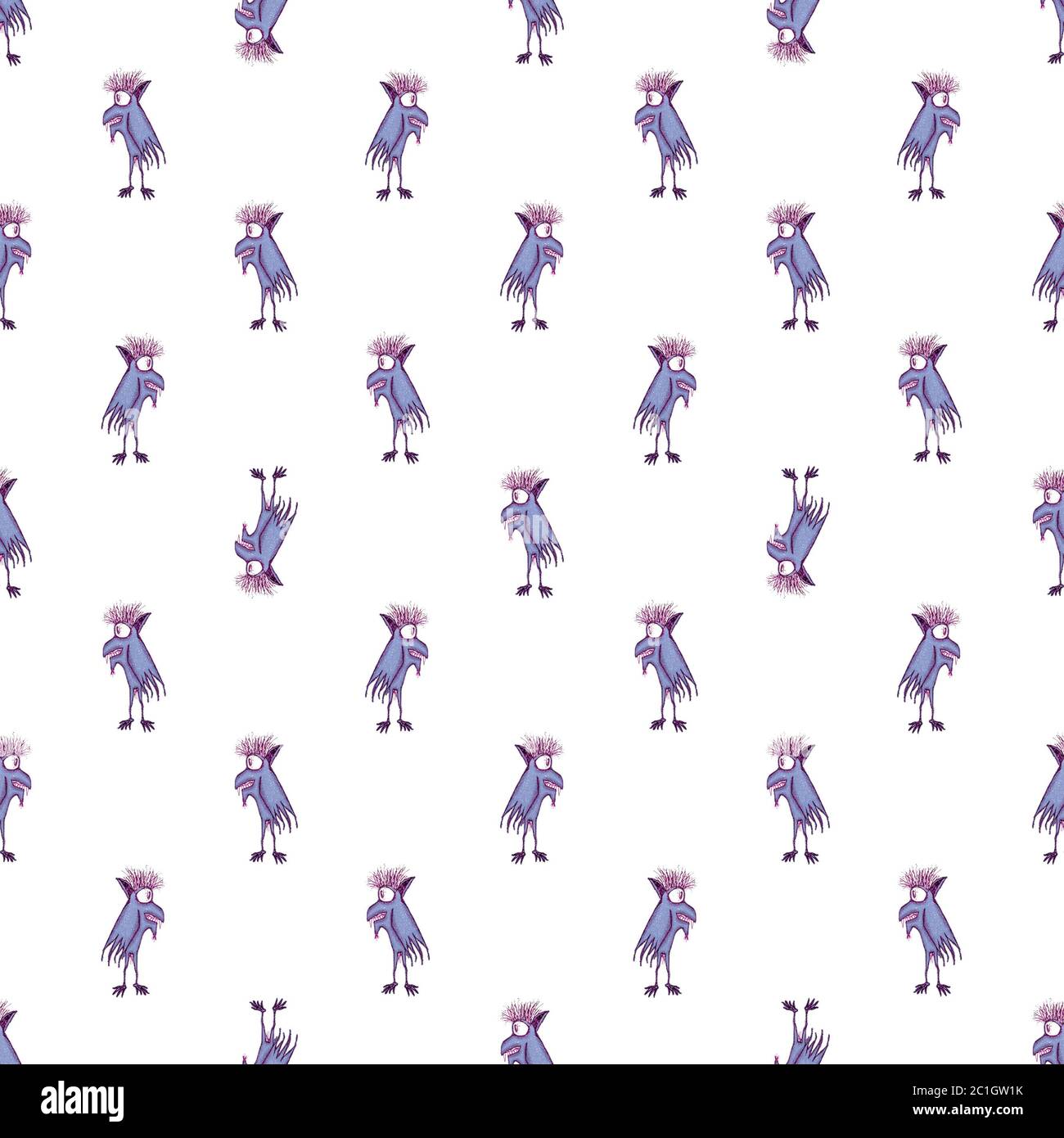 Funny Bats Characters Drawings Seamless Pattern Stock Photo - Alamy