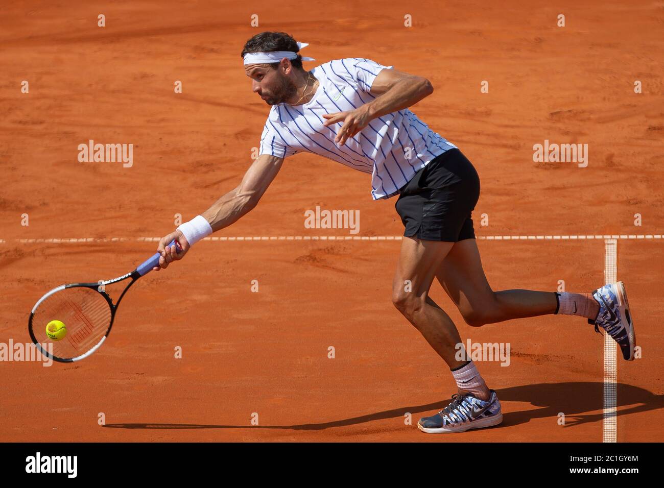 Belgrade, Serbia. 13th June, 2020. Grigor Dimitrov returns. Credit ...