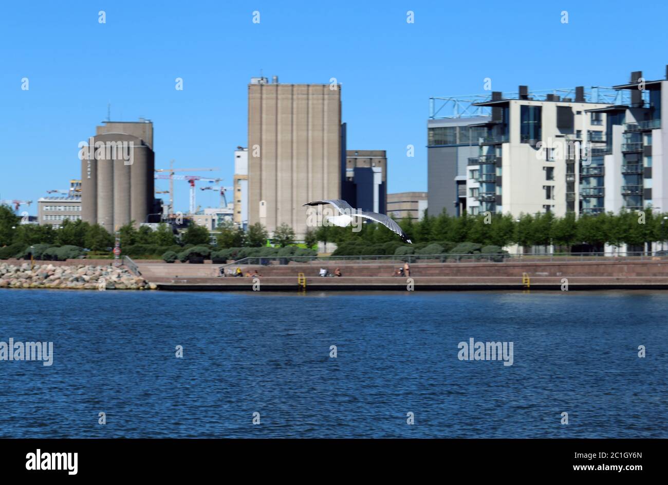 Eiranranta Helsinki, Finland., June 2019. Expensive and luxurious area ...