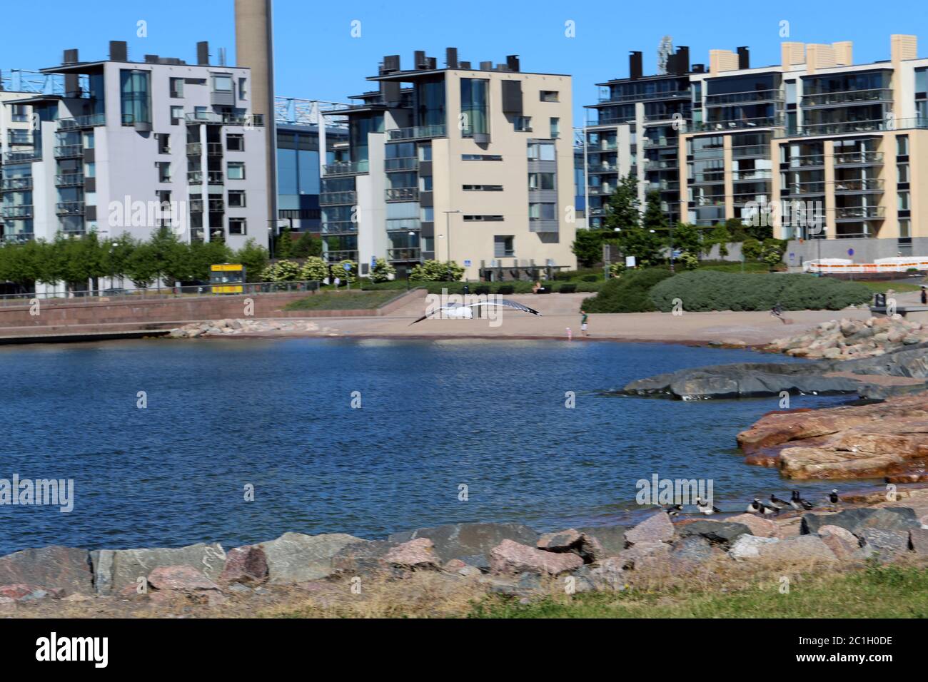 Eiranranta Helsinki, Finland., June 2019. Expensive and luxurious area ...