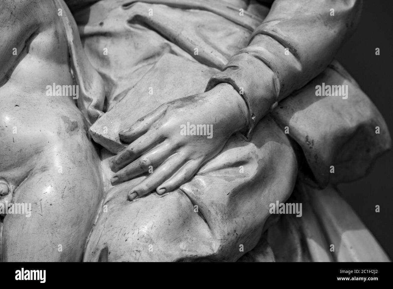 Stone statue detail of human hand Stock Photo - Alamy