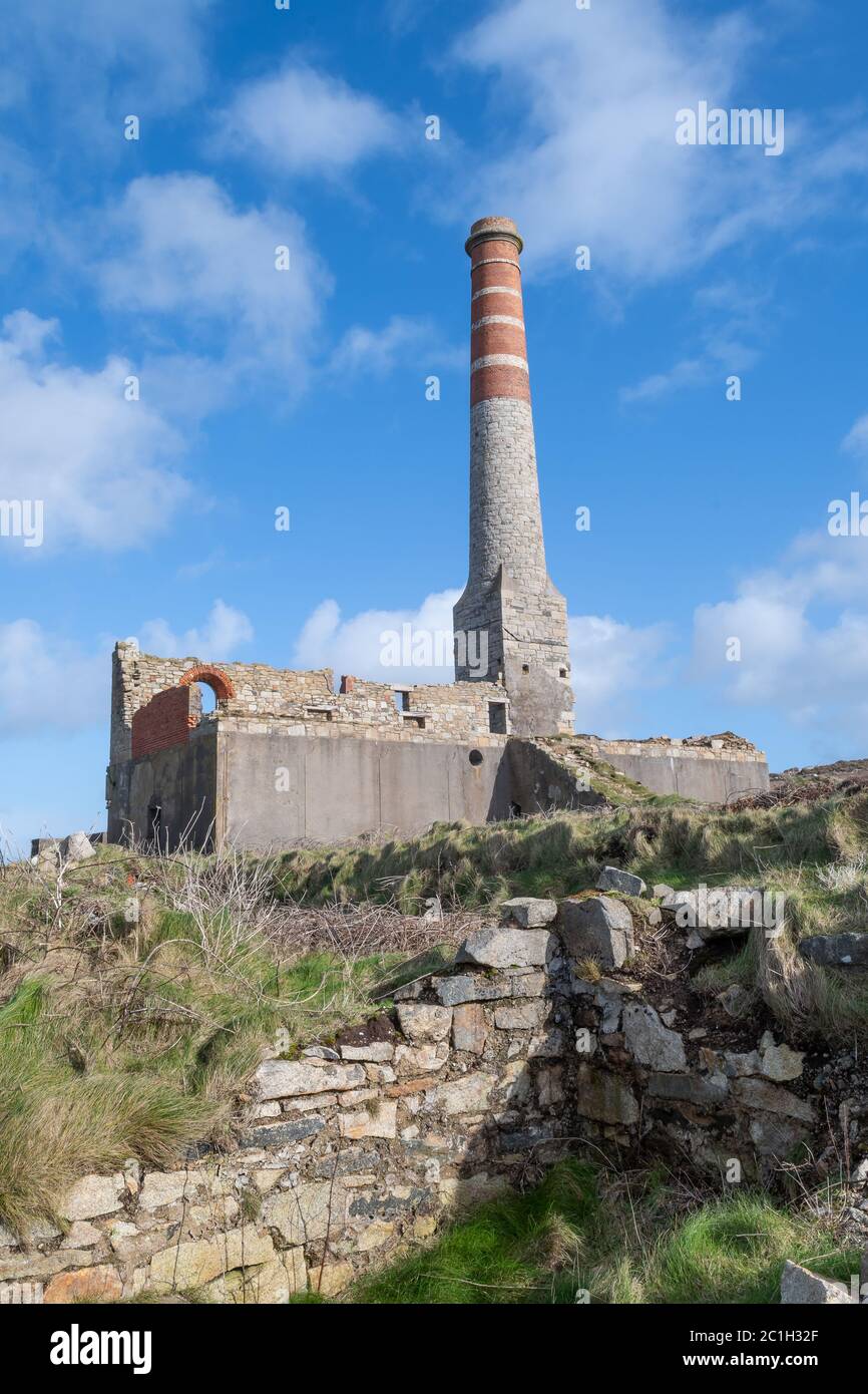 Landscape photo of an abandoned building from the mining industry on ...