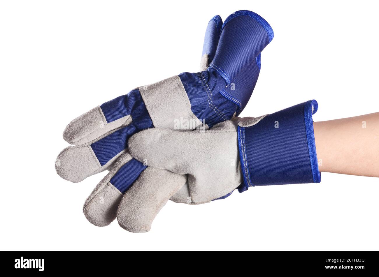 Working mens gloves on white background Stock Photo - Alamy