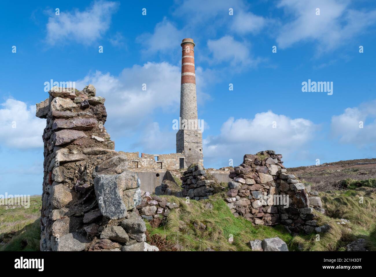 Landscape photo of an abandoned building from the mining industry on ...