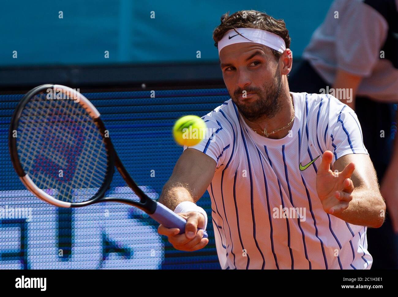 Belgrade, Serbia. 13th June, 2020. Grigor Dimitrov returns . Credit ...