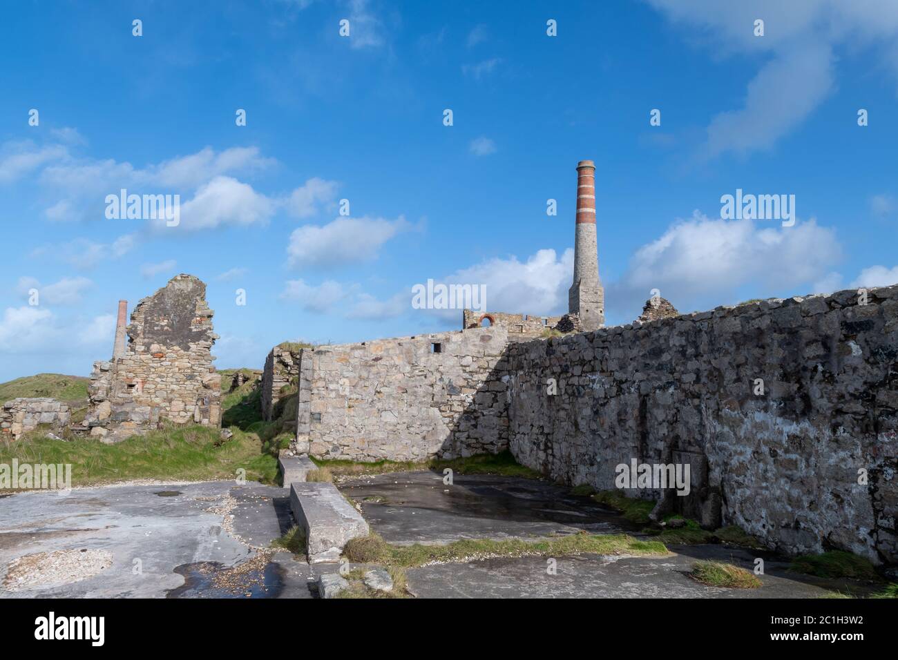 Landscape photo of an abandoned building from the mining industry on ...