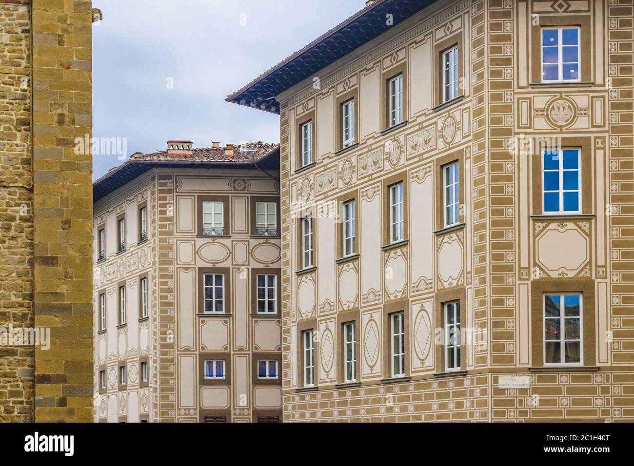 Old Style Apartment Buildings, Florence, Italy Stock Photo - Alamy